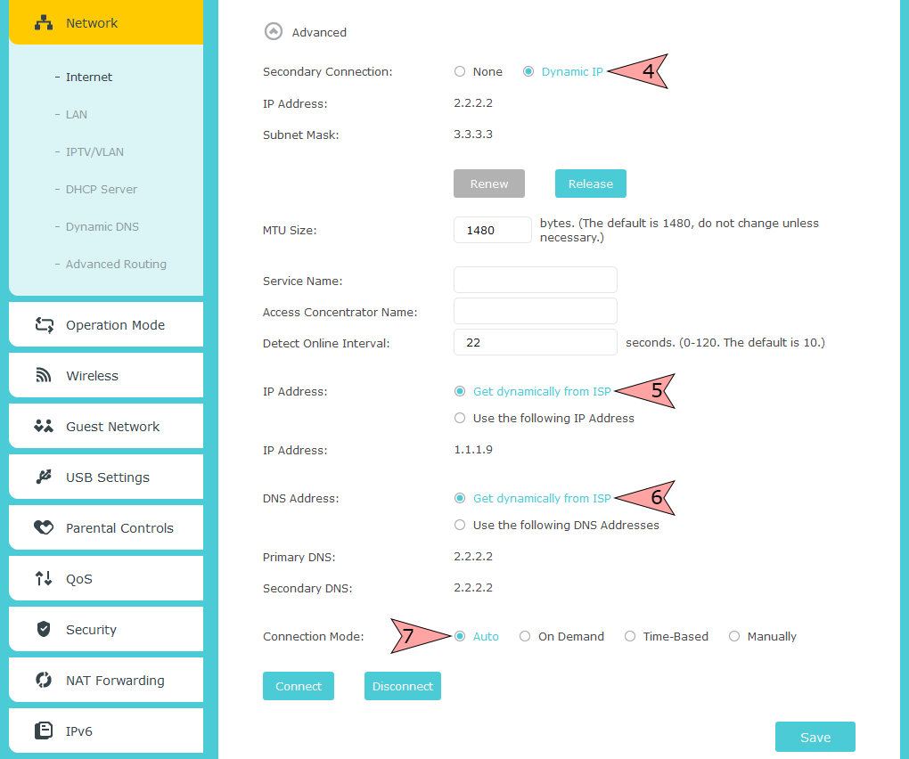 Blue interface TP-Link: Setting up the router TP-LINK - Technical ...