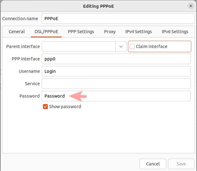 Configuring PPPoE on Linux: Internet on PC - Technical support Briz