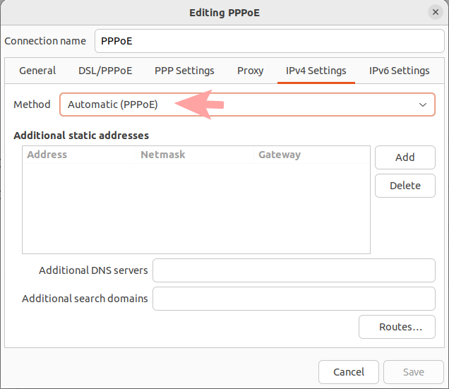 Configuring PPPoE on Linux: Internet on PC - Technical support Briz