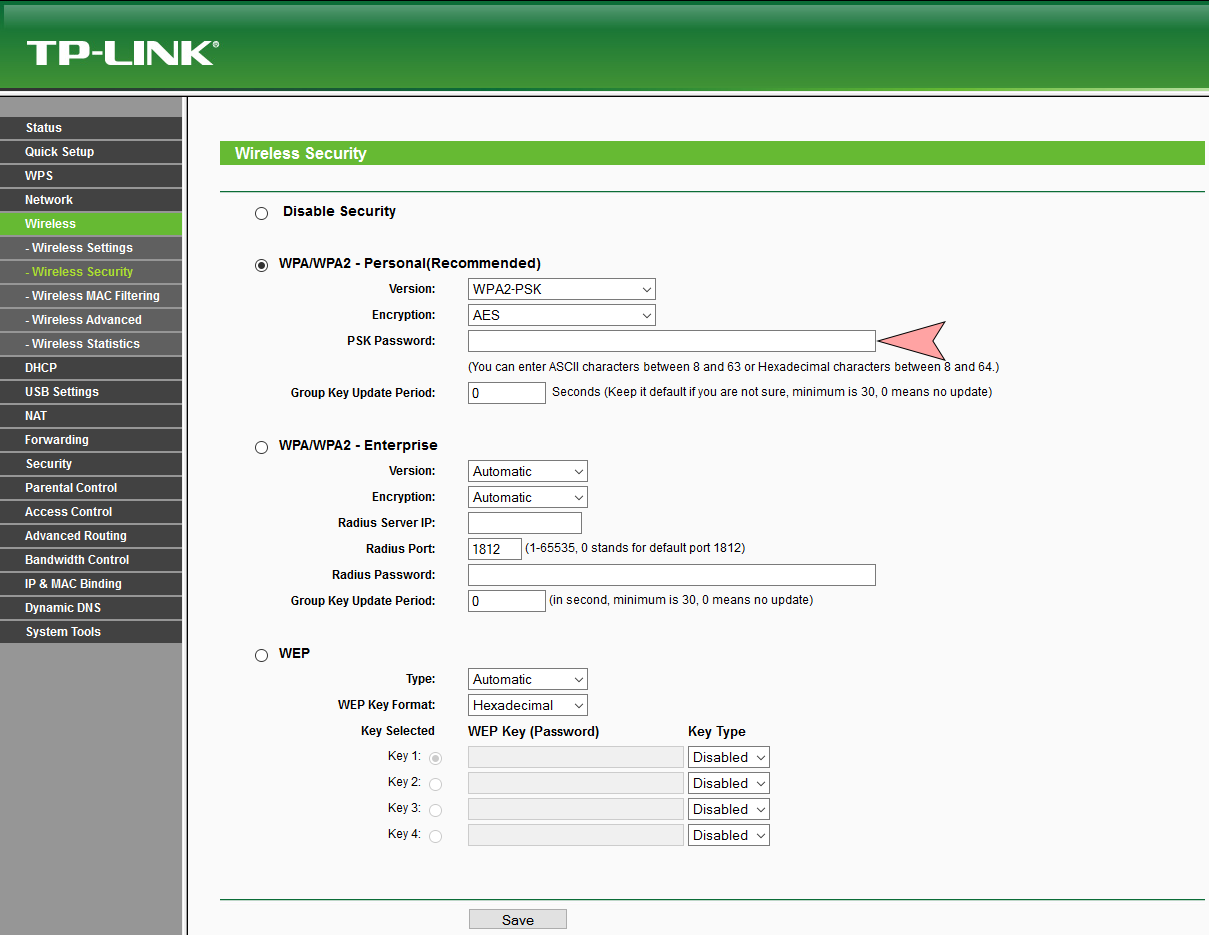 Green TP-LINK Routher Interface: Setting up the router TP-LINK ...