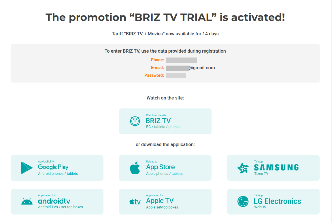 BRIZ TV connection: Configuring BRIZ TV - Technical support Briz